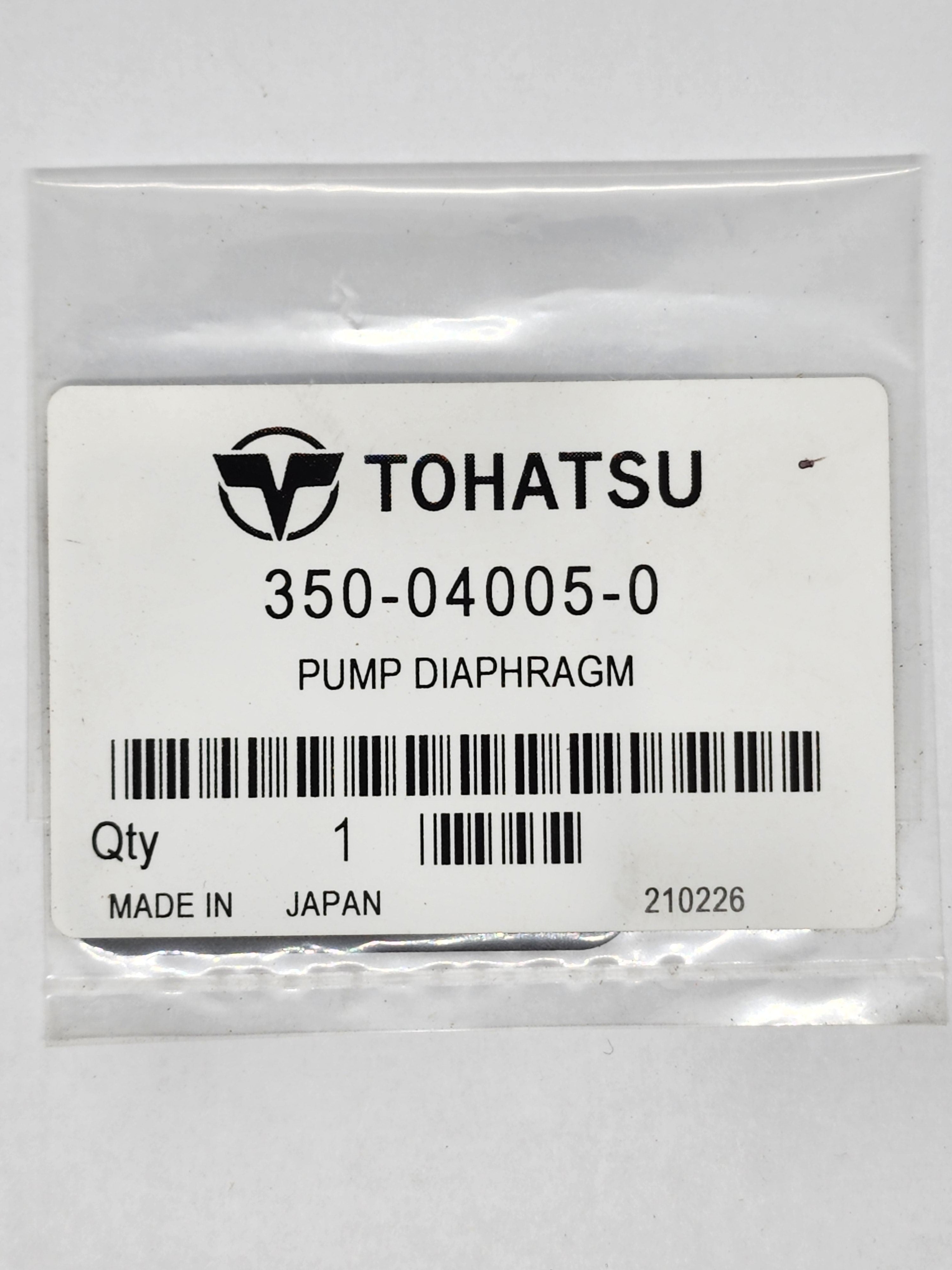 Tohatsu 350-04005-0 Tohatsu Pump Diaphram – Delmarva Marine Solutions